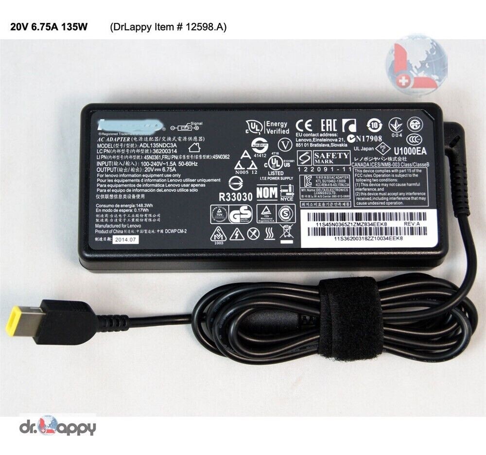 120W AC Power Adapter Charger for Lenovo AIO C460 10149 F0AD C470 F0AR ...