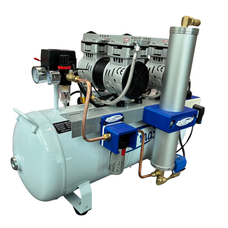 SL-100 Dental Air Compressor – Oil-Free, Auto Dryer & Drain, Assembled ...