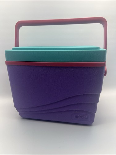 Vintage Thermos 7916 Cooler 16 Qrts. Reversible Cup Made Purple Pink ...