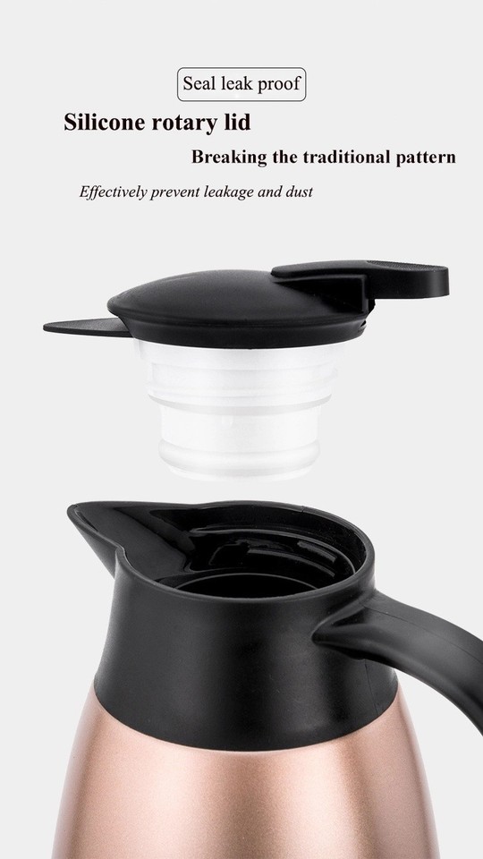 Thermal Flask for Family Stainless Steel Tea/Coffee Pot Large Hot Water ...