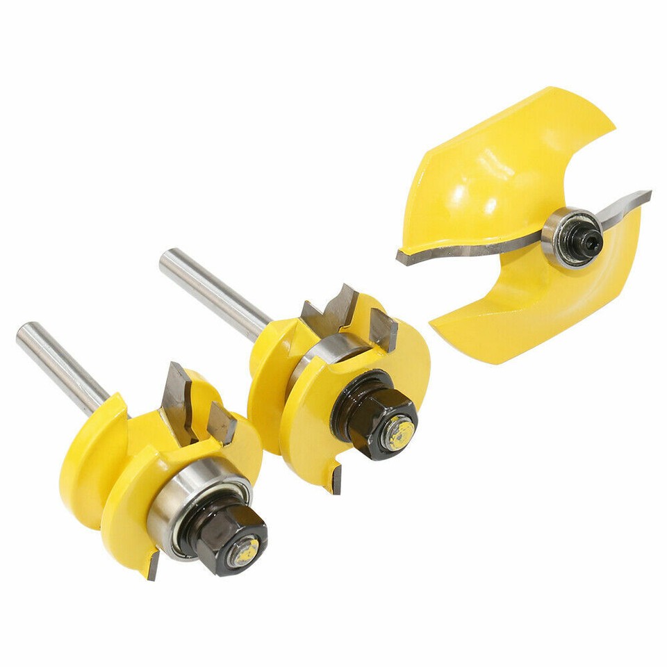 3pc 1/2"-Shank Router Bit Set Ogee Rail & Stile Raised Panel Cabinet ...