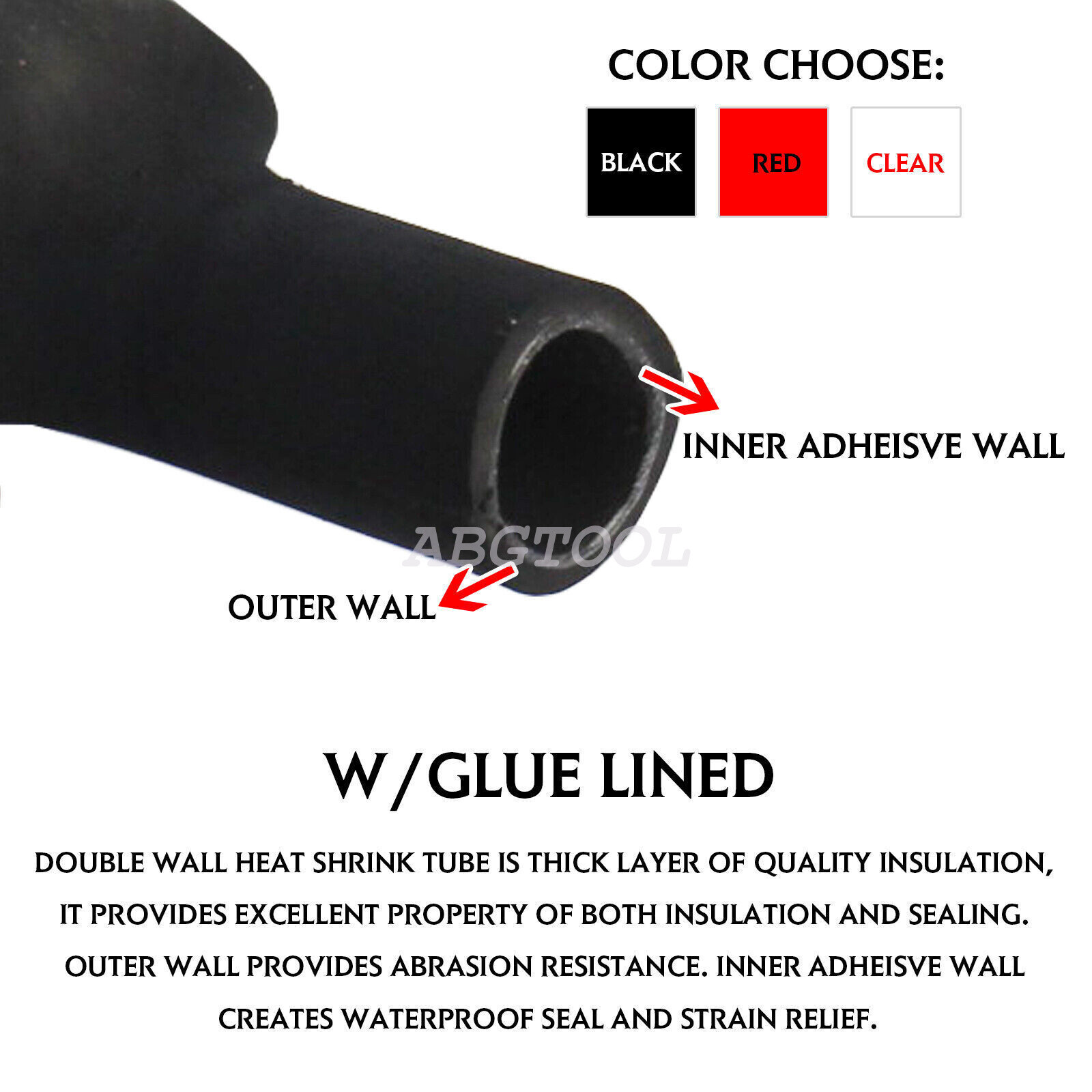 3:1 Heat Shrink Tube Shrink Wrap Dual Wall Glue Line Cable Sleeving ...