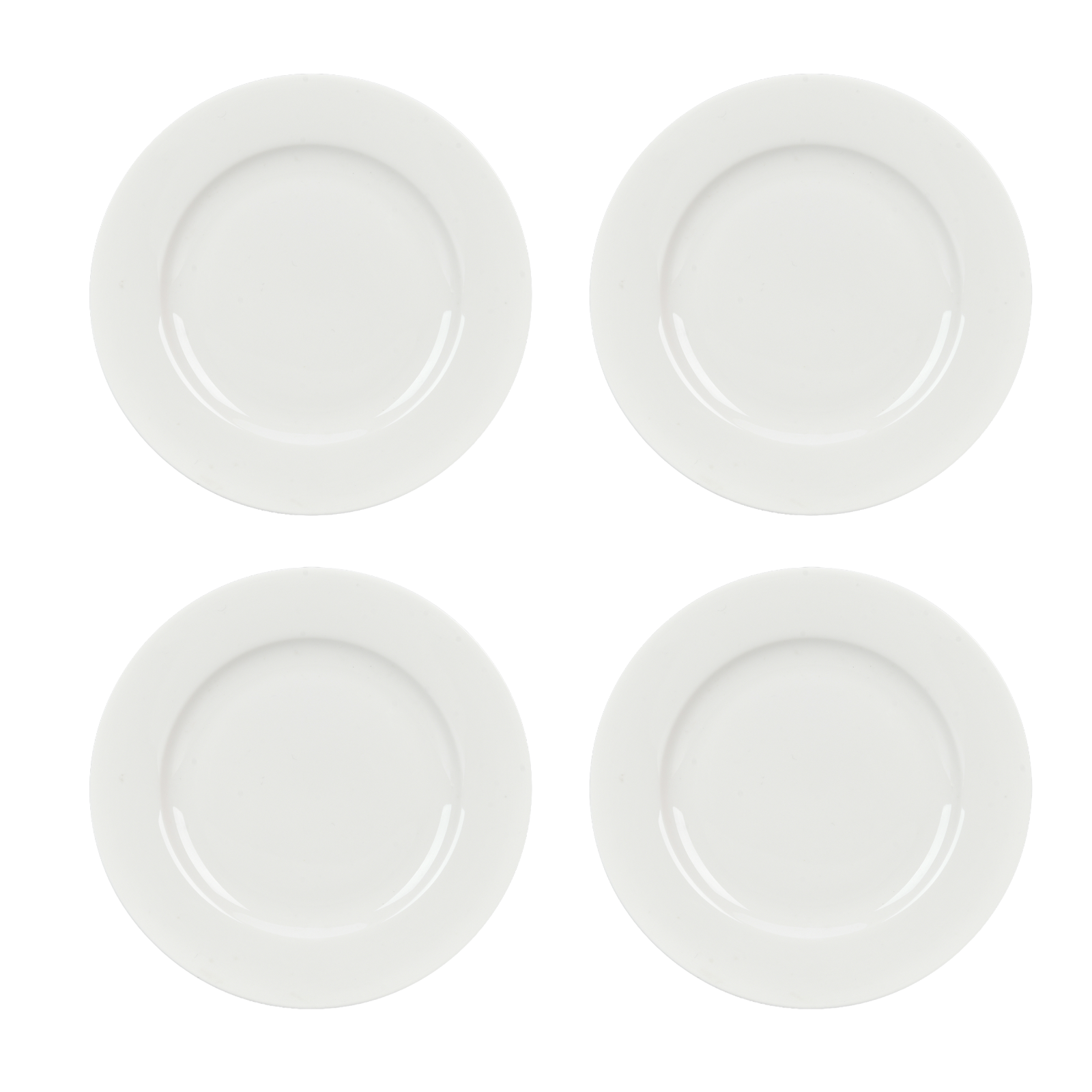 4 pc White Dessert Plate Set Bone China Side Plate Porcelain Bread ...
