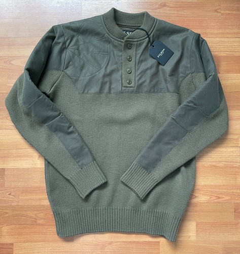 Filson Henley Guide Sweater NWT - Heavy Merino Wool - Made in USA ...