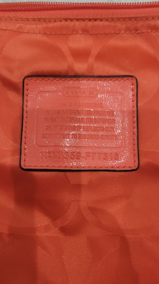 COACH Orange Signature C Print Getaway Travel Weekender Tote- W/ Inner ...