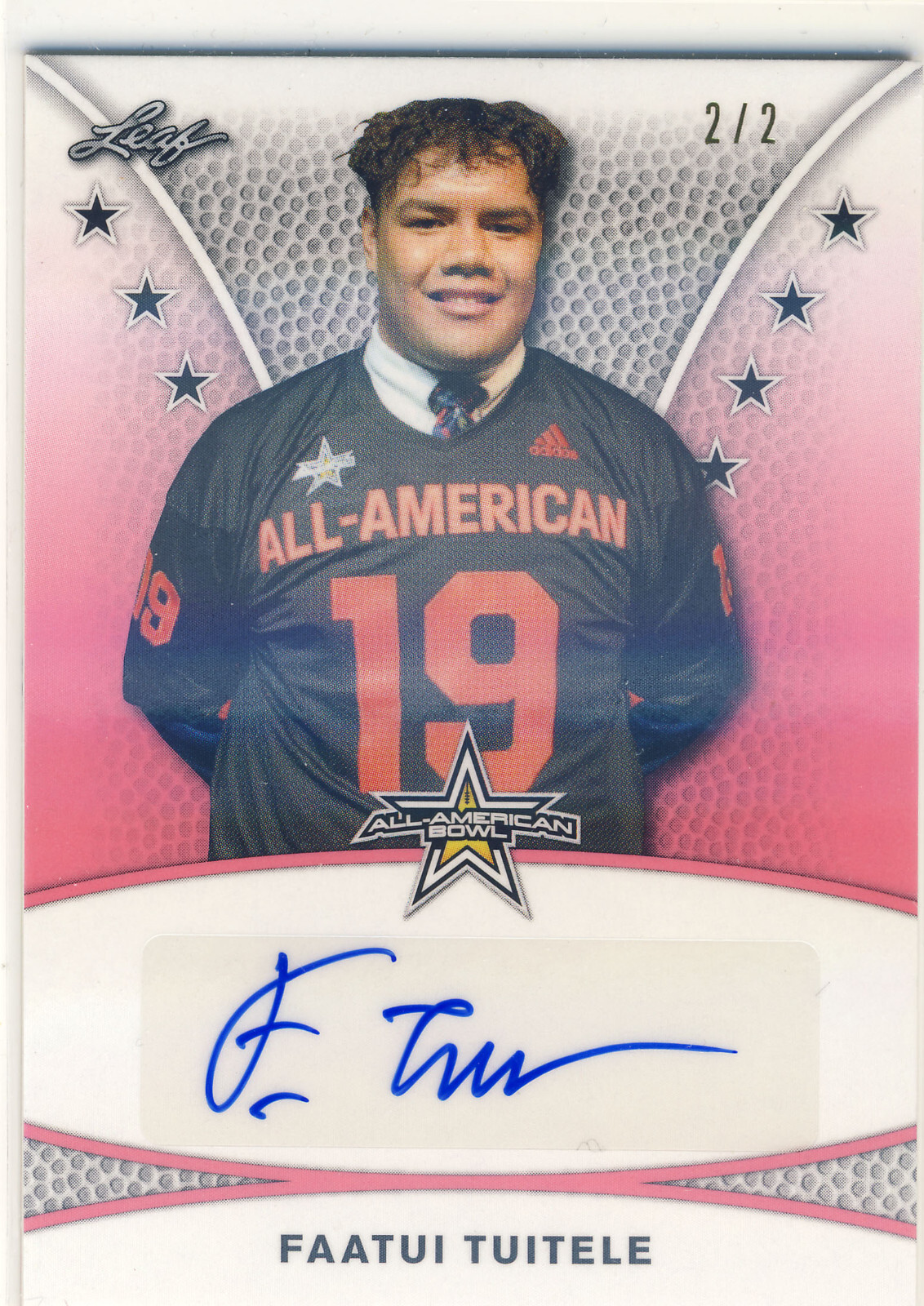 FAATUI TUITELE 2019 Leaf Army All American TOUR SHIMMER /2 AUTO ...