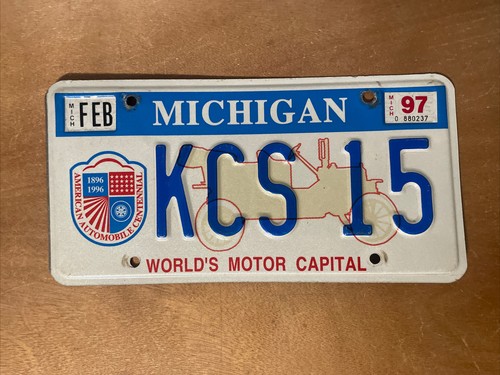 1997 Michigan License Plate World’s Motor Capital # KCS 15 | eBay