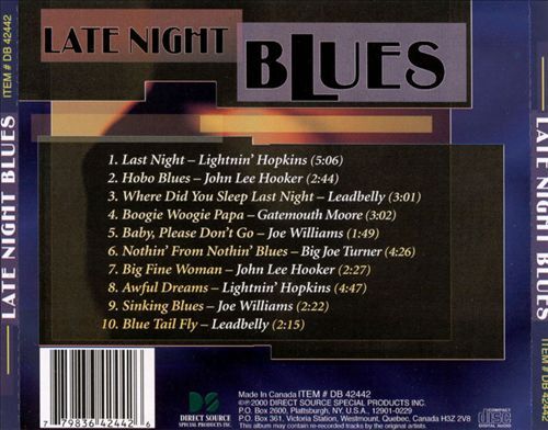 VARIOUS ARTISTS LATE NIGHT BLUES [DIRECT SOURCE] NEW CD | eBay