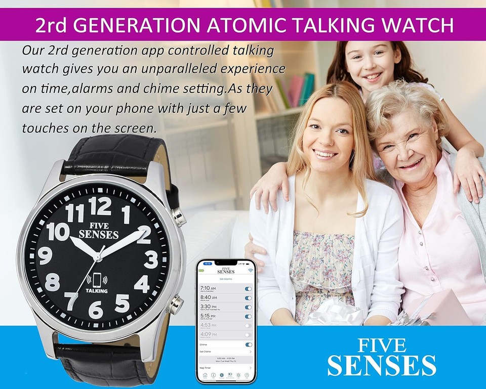 Jumbo Smart Atomic Talking Watch with Voice Reminders and App Control ...