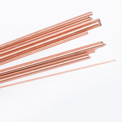 Length 250mm Pure Copper Thin Round Rods Copper Stick Solid Copper ...