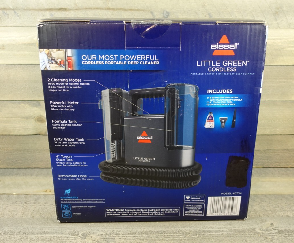 BISSELL - Little Green Portable Deep Cleaner 25V lithium-ion battery ...