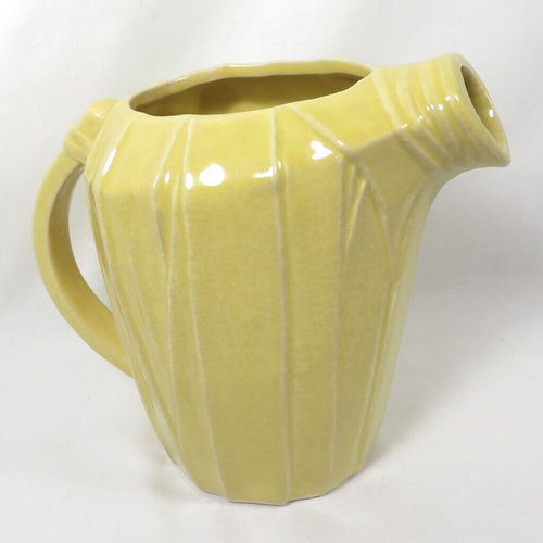 Vintage McCoy Pottery Pitcher Jug Yellow Reed Strap | eBay