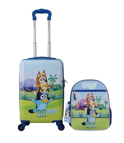 Bluey Luggage Set Multicolor 2-Piece Backpack Tag Spinner Wheels Hard ...