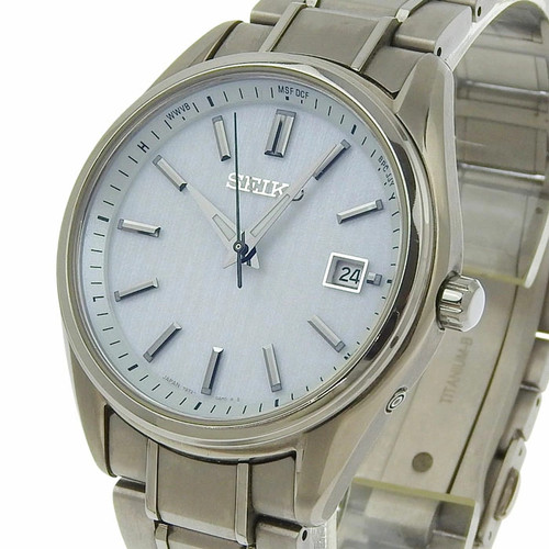 Seiko Selection SBTM337 Titanium Solar Watch White Dial Used 2/1-2/10 ...