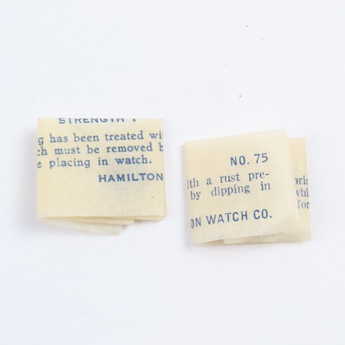 Hamilton 18 Size Factory NOS Packaged Colleted Hairsprings w ...