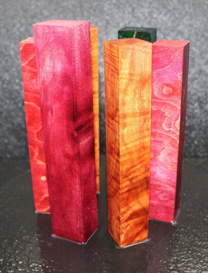 Stabilized Dyed Turning Pen Blocks/Maple/Walnut (SP318) 6Pc | eBay