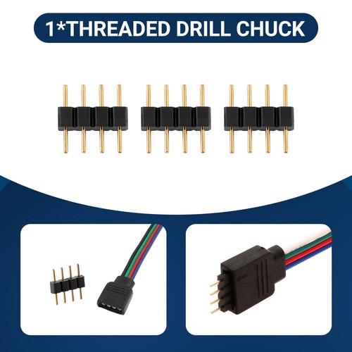 50Pcs 4 Pin Rgb Led Strip Male Plug Adapter Connector for 3528 5050 ...