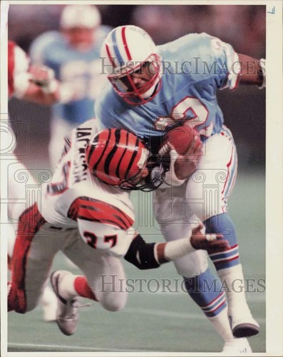 1987 Press Photo Houston Oilers Football Player Alonzo Highsmith Scores ...