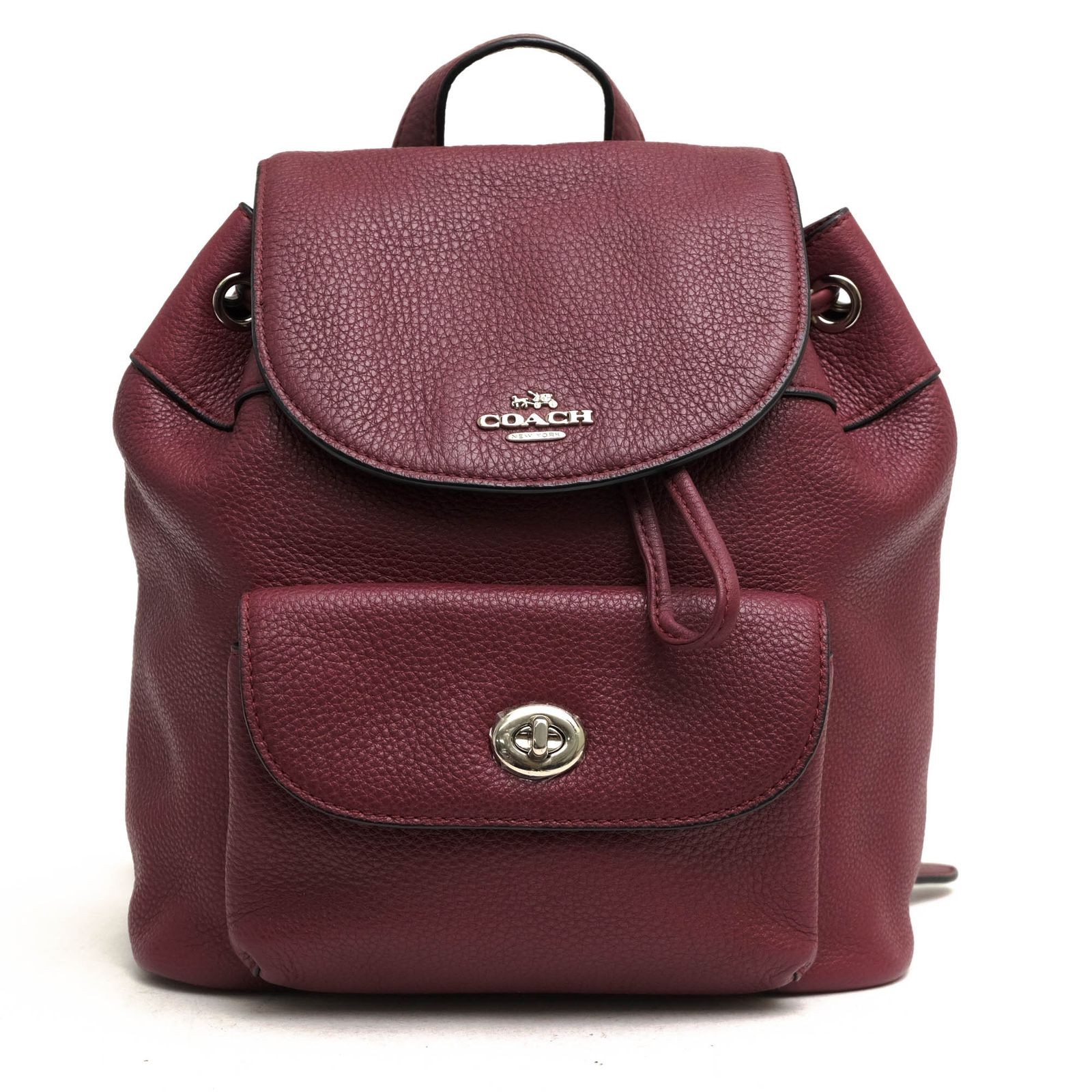 COACH Mini Billie Backpack Pebble Leather Red Brown L… - Gem