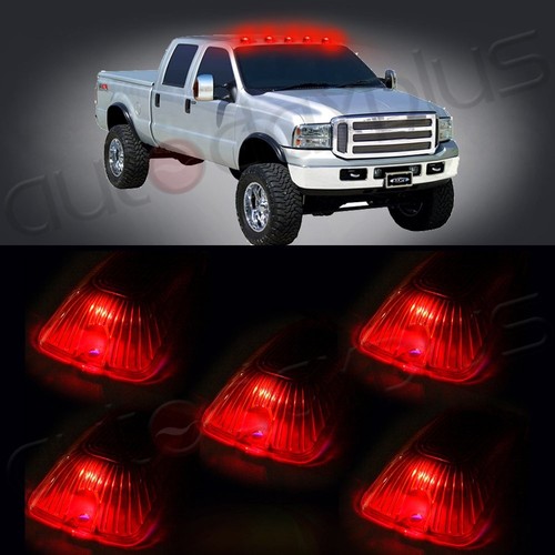 5X Amber Cab Marker Light Cover Lens+ 4-LED Bulbs For Car Truck SUV ...