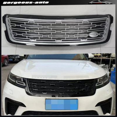 Front Bumper Grille Mesh Grill Silver Black Fits for Range Rover Velar ...