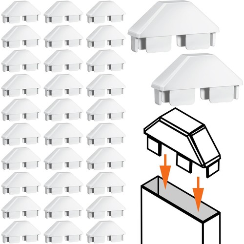 32 Packs Vinyl Picket Fence Caps 7/8" x 3" Vinyl Picket Fence Parts ...