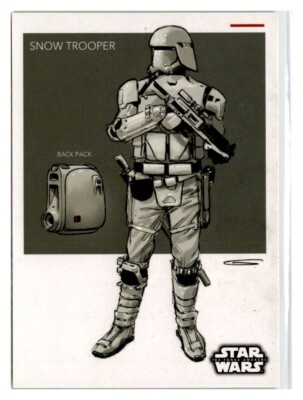 2016 Topps Star Wars the Force Awakens Concept Art Snow Trooper #7 | eBay