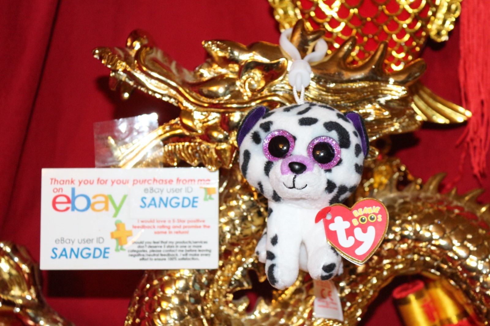 Ty Beanie Babies 35038 Boos Violet The Leopard Boo Key Clip for sale ...