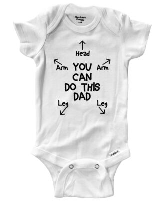 You Can Do It Dad Instruction Funny Baby Bodysuit Custom Funny Baby ...