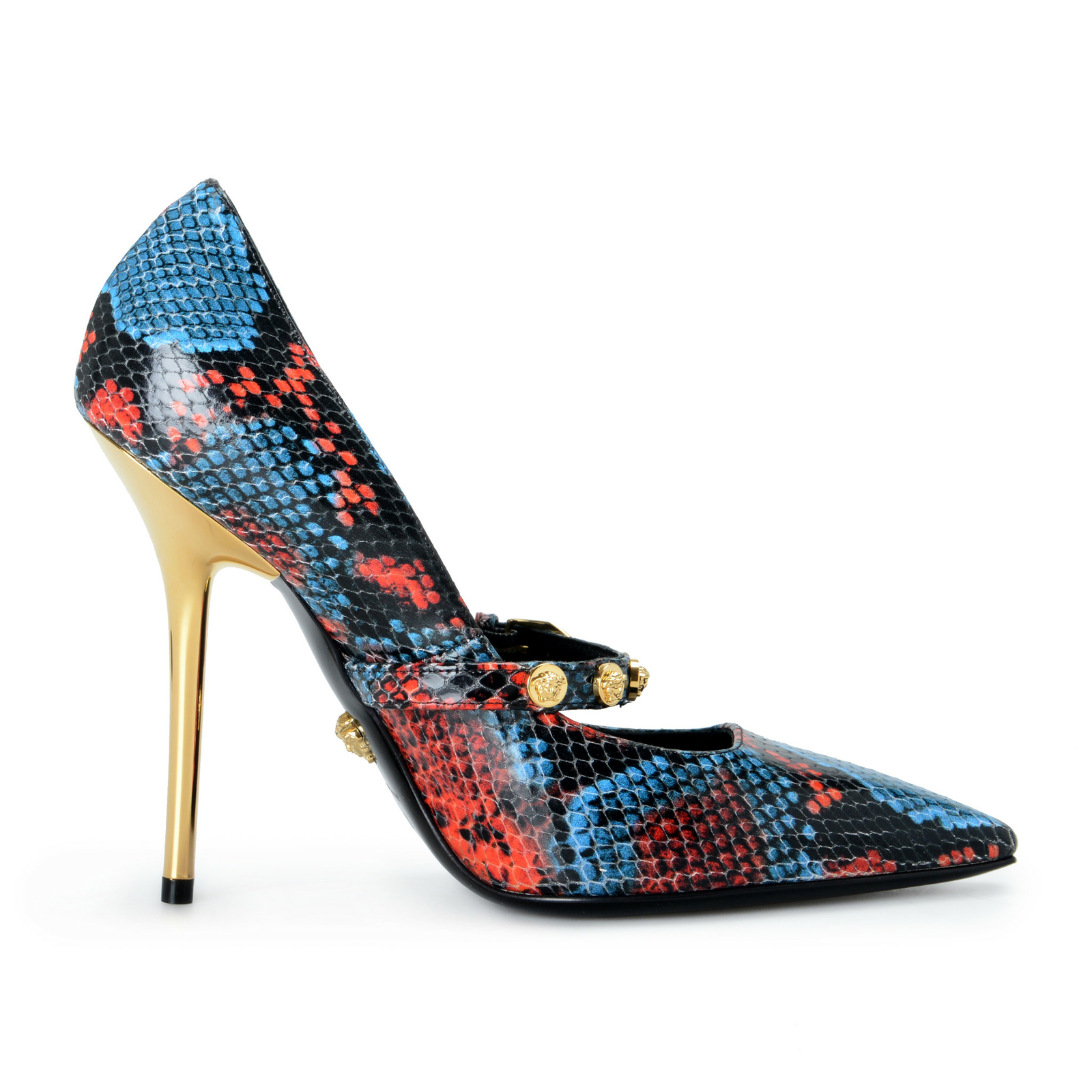 Versace Women's DSR934P Multi-Color Snake Skin High Heel Pumps Shoes | eBay
