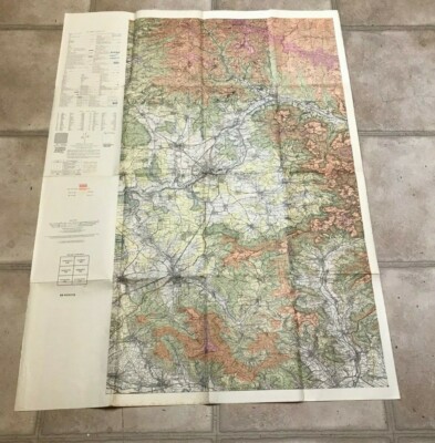 1951 Topographical map of Germany | eBay