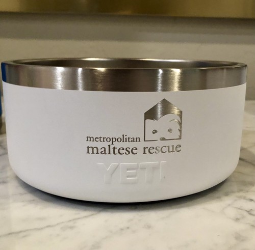 YETI 4 Boomer Dog Bowl, White, NEW, MMR Logo/Lap It Up Pup, 100% to MMR ...