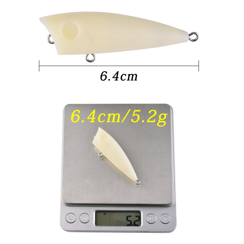 40x Crankbait Unpainted Blank Fishing Lures Swimbait Popper Bass Trout ...