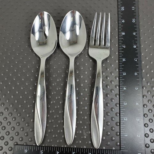 Oneida Stainless Hostess Serving SET of 3 - Fork, Slotted Spoon, Spoon ...