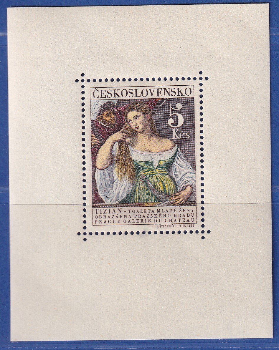 Tschechoslowakei 1965 Gemäldegalerie der Prager Burg Mi.-Nr. Block 22 ...