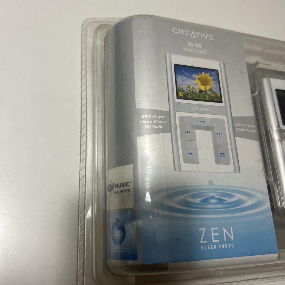 Creative Zen Sleek MP3 Player 20GB Digital Media 2005 Brand New Sealed ...
