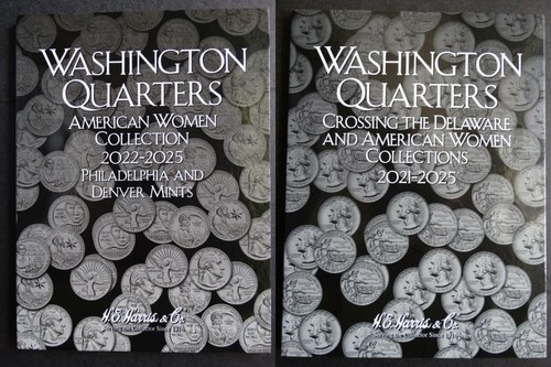 Set of 2 He Harris Delaware American Women Quarters Coin Folder 2021 ...
