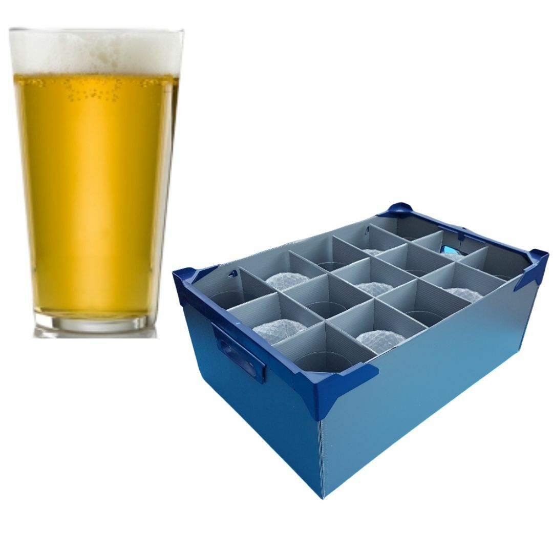 Beer Pint Glasses & Storage Box | Pack, Stack and Store Glasses using ...