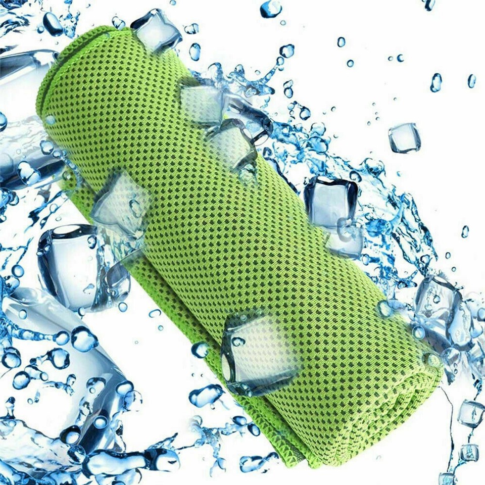 4 Pack Ice Cold Instant Cooling Towel Running Jogging Gym Chilly Pad ...