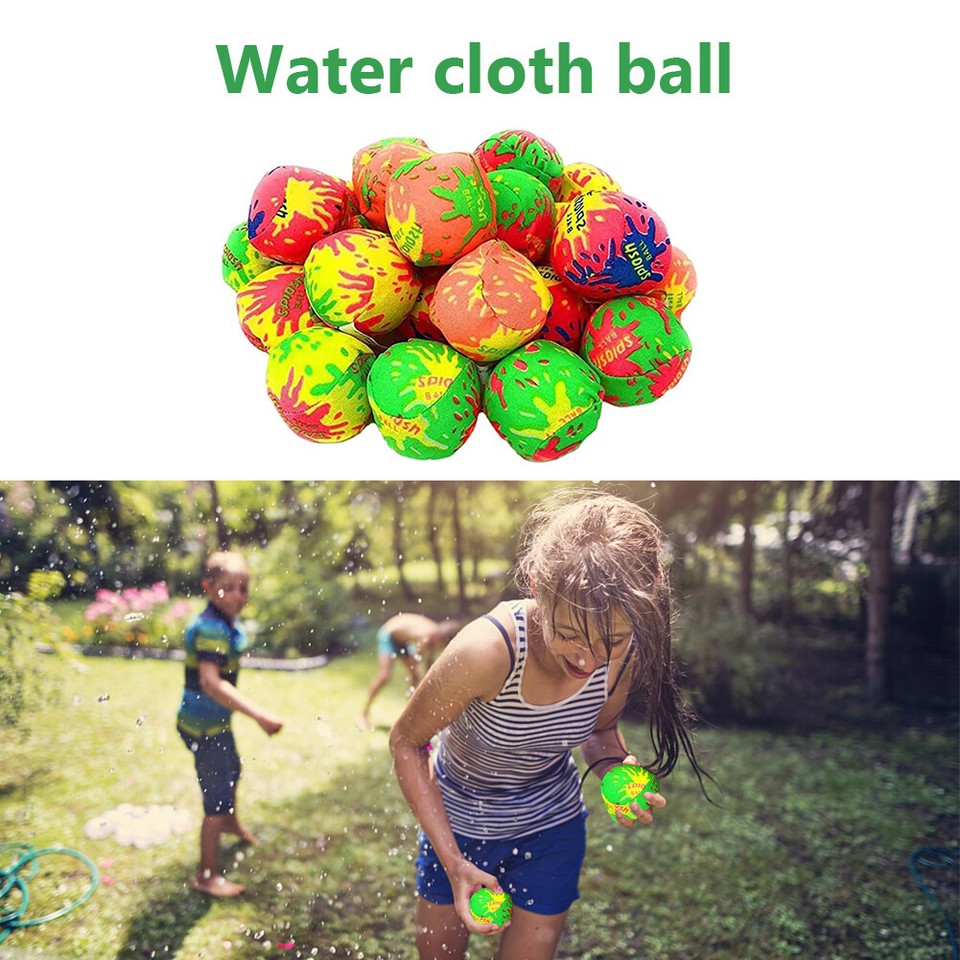 12Pcs Water Bomb Balls Reusable Water Absorbent Ball Kids Summer Pool ...