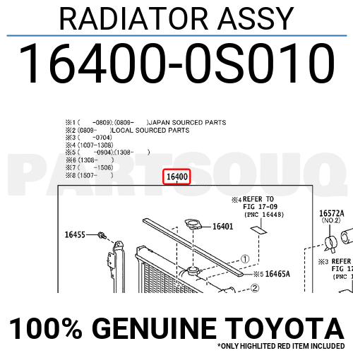 164000S010 Genuine Toyota RADIATOR ASSY 16400-0S010 | eBay