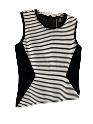 Chelsea 28 Knitted Tank Top Size S Small Sleeveless Solid Striped Navy ...