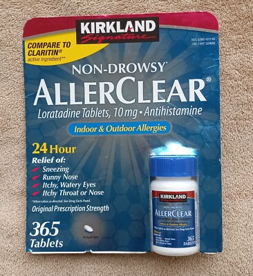 Kirkland AllerClear Non-Drowsy Allergy Loratadine 10mg 365 Tablets ...