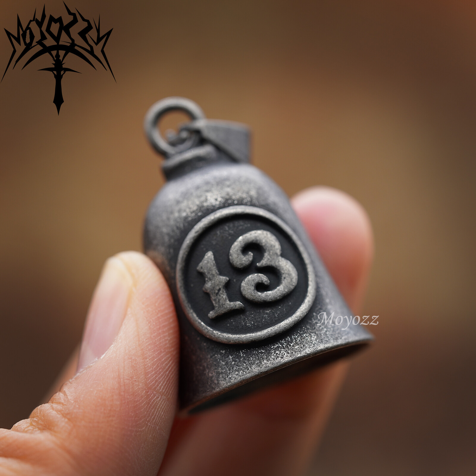 Motorcycle Biker Bell Hanger Number 13 Biker Skull Guardian Bell Fits ...