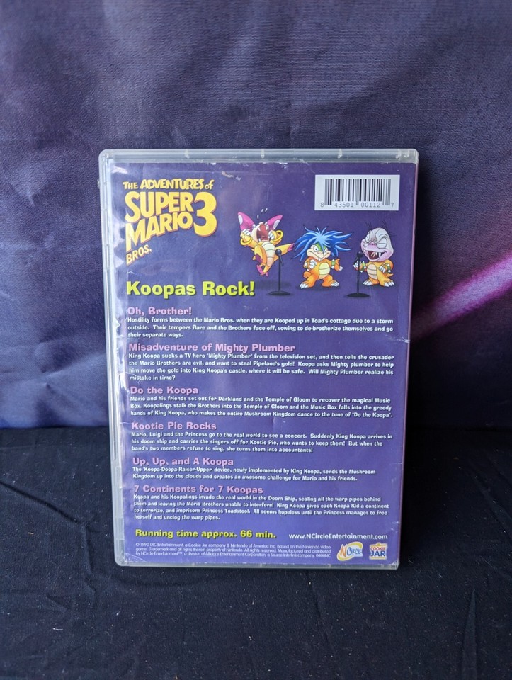 The Adventures of Super Mario Bros 3 Koopas Rock DVD Running Time ...