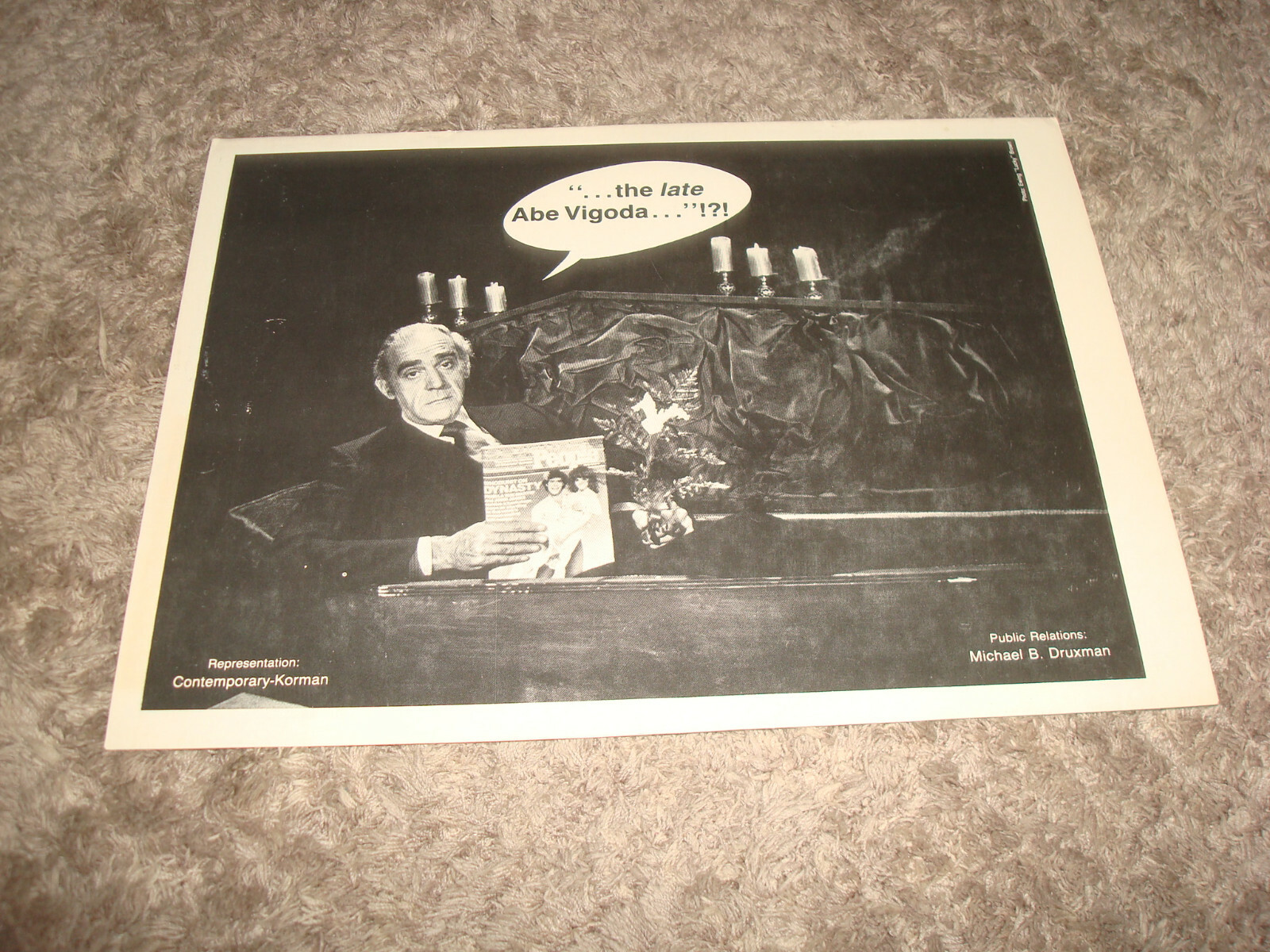 ABE VIGODA 1981 ad sitting in a coffin, Phil Fish in Barney Miller | eBay