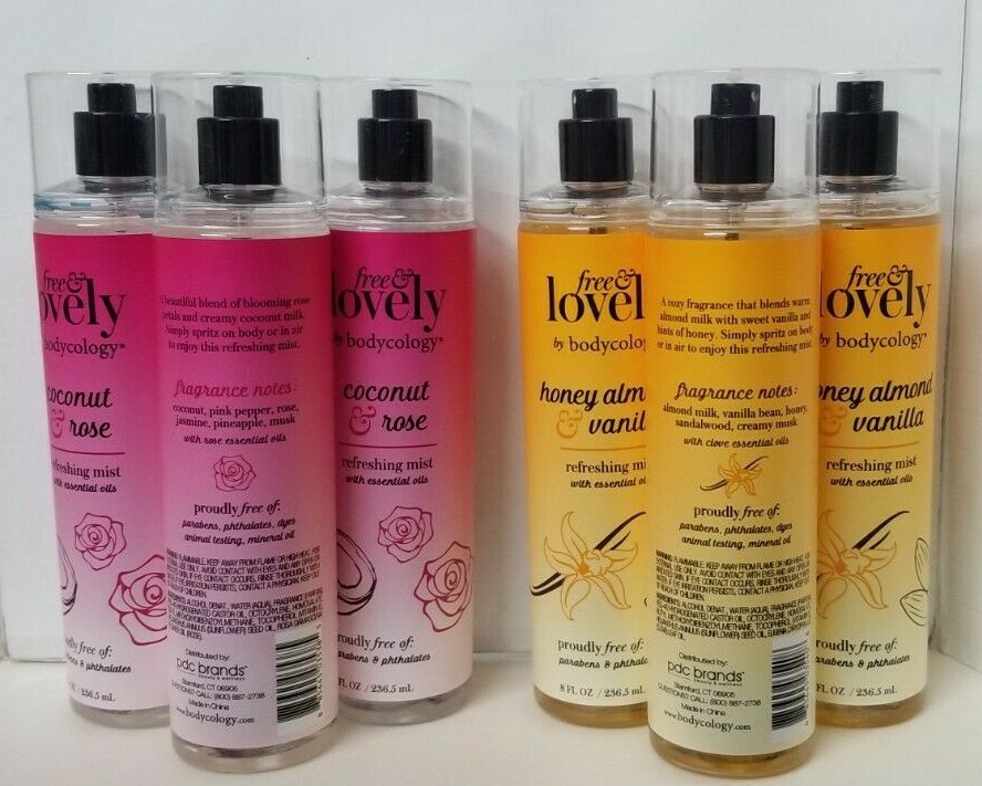 BODYCOLOGY Free & Lovely Refreshing BODY MIST 8 oz PICK YOUR FLAVOR ...
