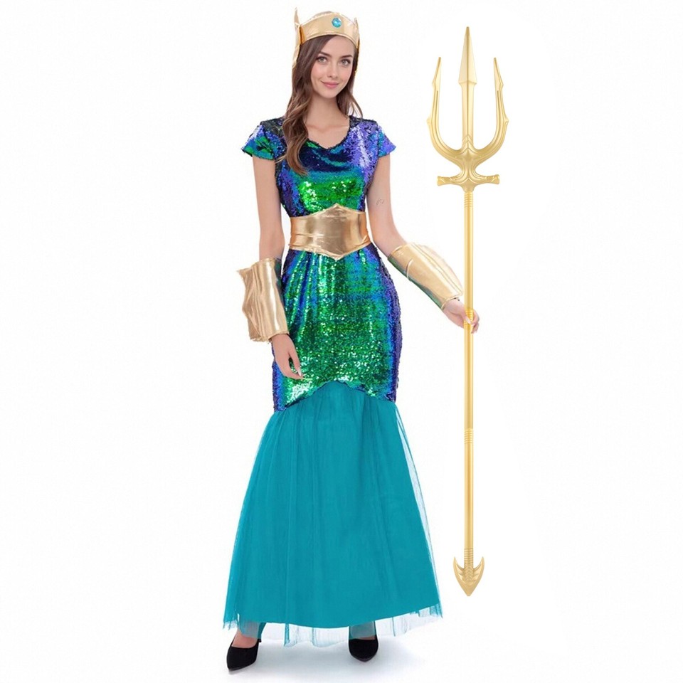 1Pcs Plastic Trident Adjustable Assemble Scepter Halloween Cosplay ...