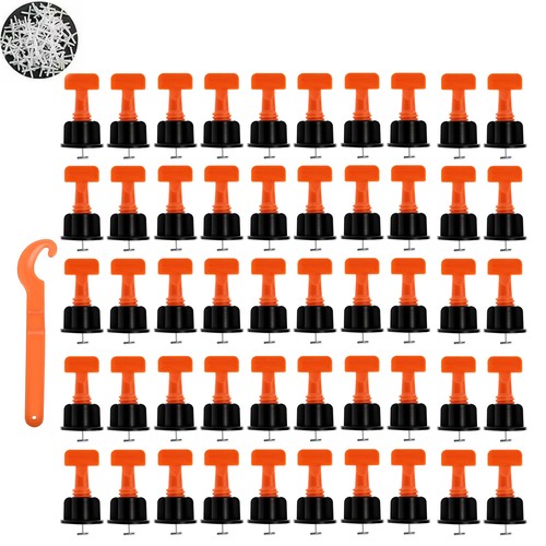 151PCS Tile Leveling System Kit Reusable Flat Locator Spacer Wall Floor ...