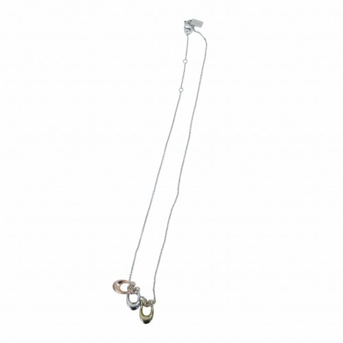 COACH Necklace Signature Logo Charm Triple Rhinestone Chain | eBay